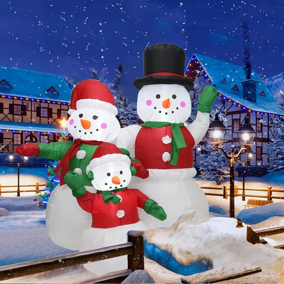11FT Christmas Inflatables Snowman Outdoor Decorations, Giant Blow up ...