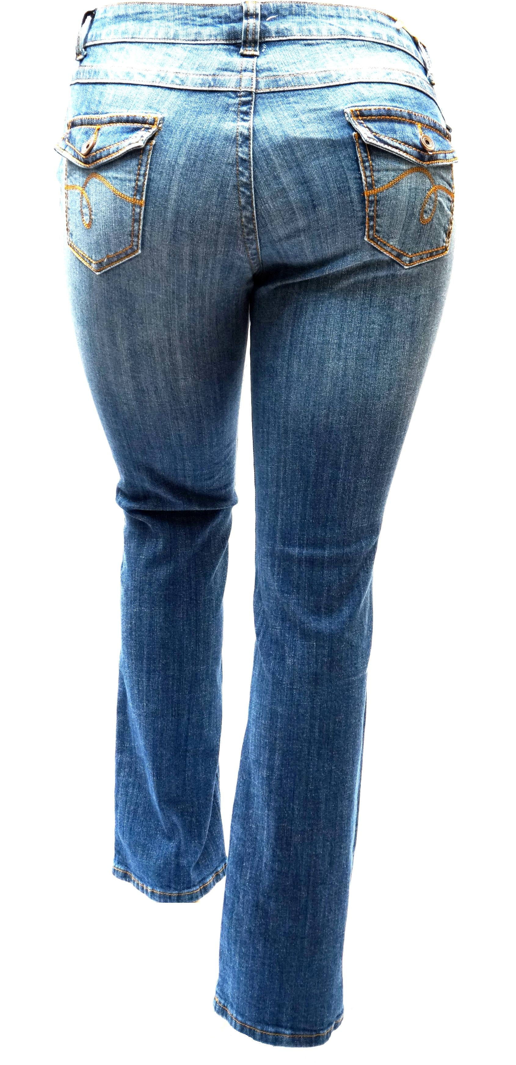 Jack David Womens Plus Size Blue Denim Jeans Pants Curvy Stretch Skinny