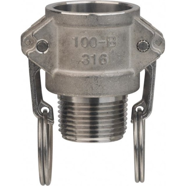 2" x 2" Cam & Groove Female Coupler Male NPT Thread Part B, Aluminum ...