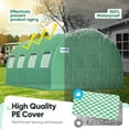 Quictent 20'x10'x6.6' Walk-in Greenhouse, Heavy Duty Steel Frame, PE Cover, 2 Zipper Doors ...