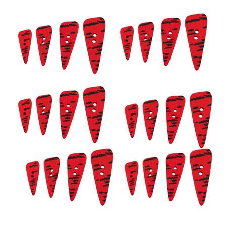 wolftale 100 Pieces Wooden Buttons Decorative Shaped DIY Handcraft ...