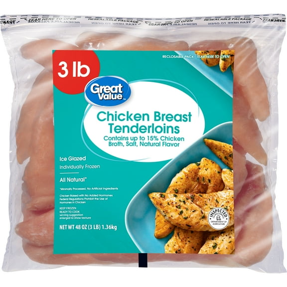 Great Value Boneless Skinless Diced Chicken Breast, 2 lb (Frozen ...