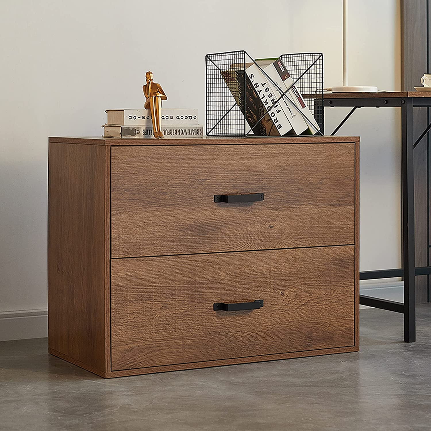 AngLink 2 Drawer Wood Lateral File Cabinet Suit for Letter Size,Legal ...