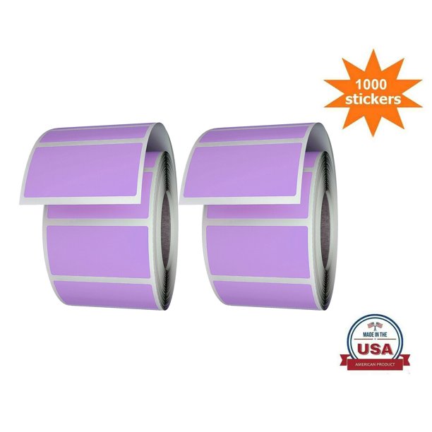 Royal Green Color Coding Stickers Pastel Purple Rectangle Labels (1.57 ...