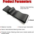 Leather Steering Wheel Cover, Stitch On Wrap, Breathable Anti-Slip Car ...