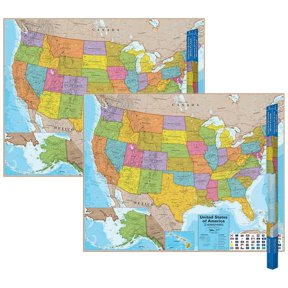 National Geographic United States Classic Map, Enlarged and Laminated ...