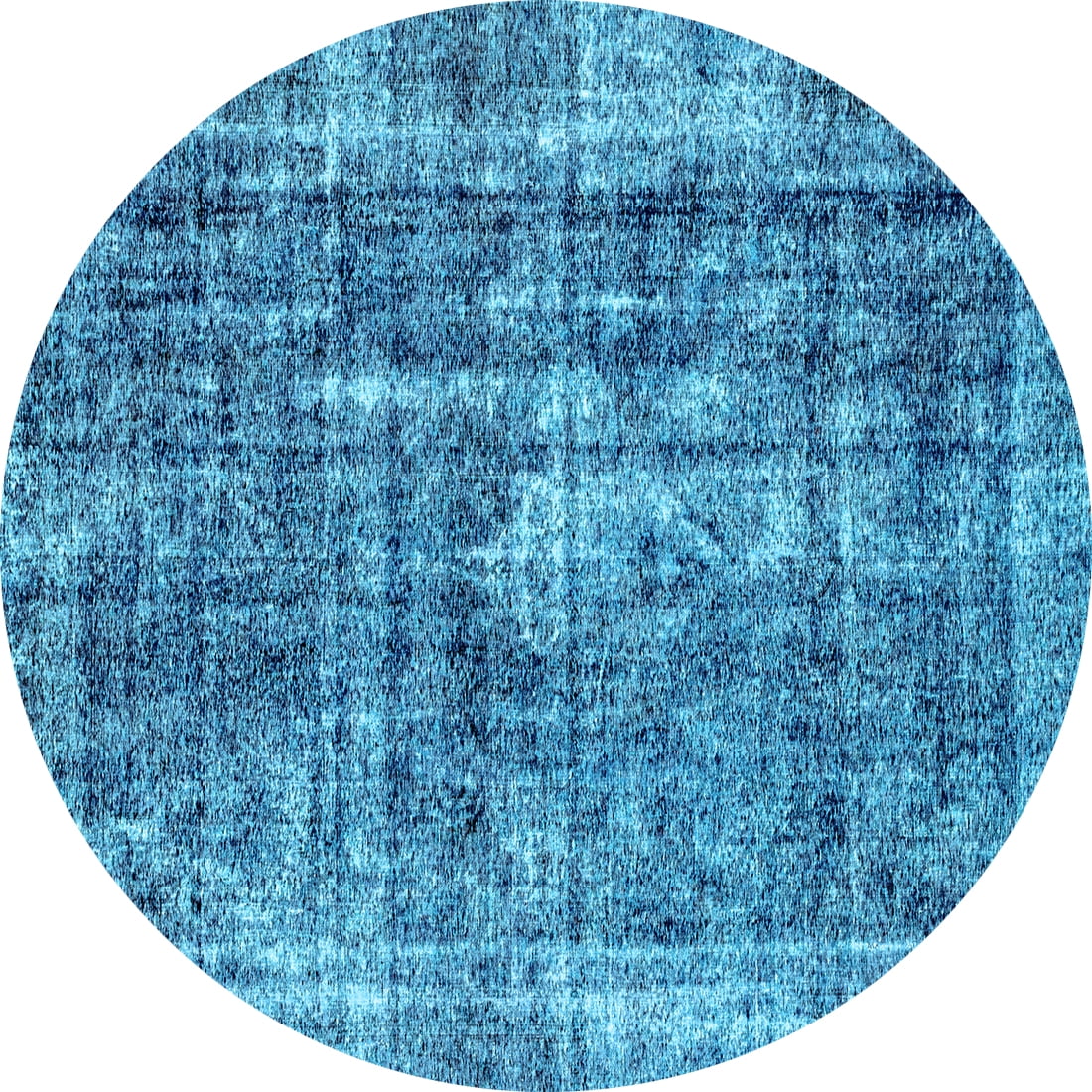 Ahgly Company Indoor Round Persian Light Blue Bohemian Area Rugs, 8 ...