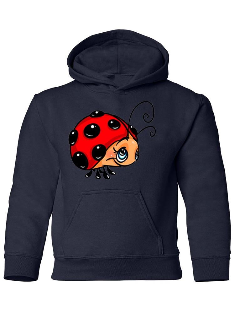 Smiling Ladybug Hoodie Juniors -Image by Shutterstock Large - Walmart.com