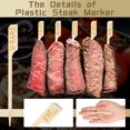Hyjoy 200 Pcs 3.94 Inch Assorted Steak Markers Wood Meat Marker Sticks ...