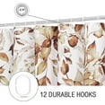 Brown Eucalyptus Shower Curtain Watercolor Plant Leaves With Floral