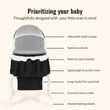 Dream On Me Lacy Portable 2-in-1 Bassinet & Cradle in Black ...
