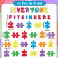 42Pcs Puzzles Pieces Bulletin Board Decoration Set Everyone Fits in ...