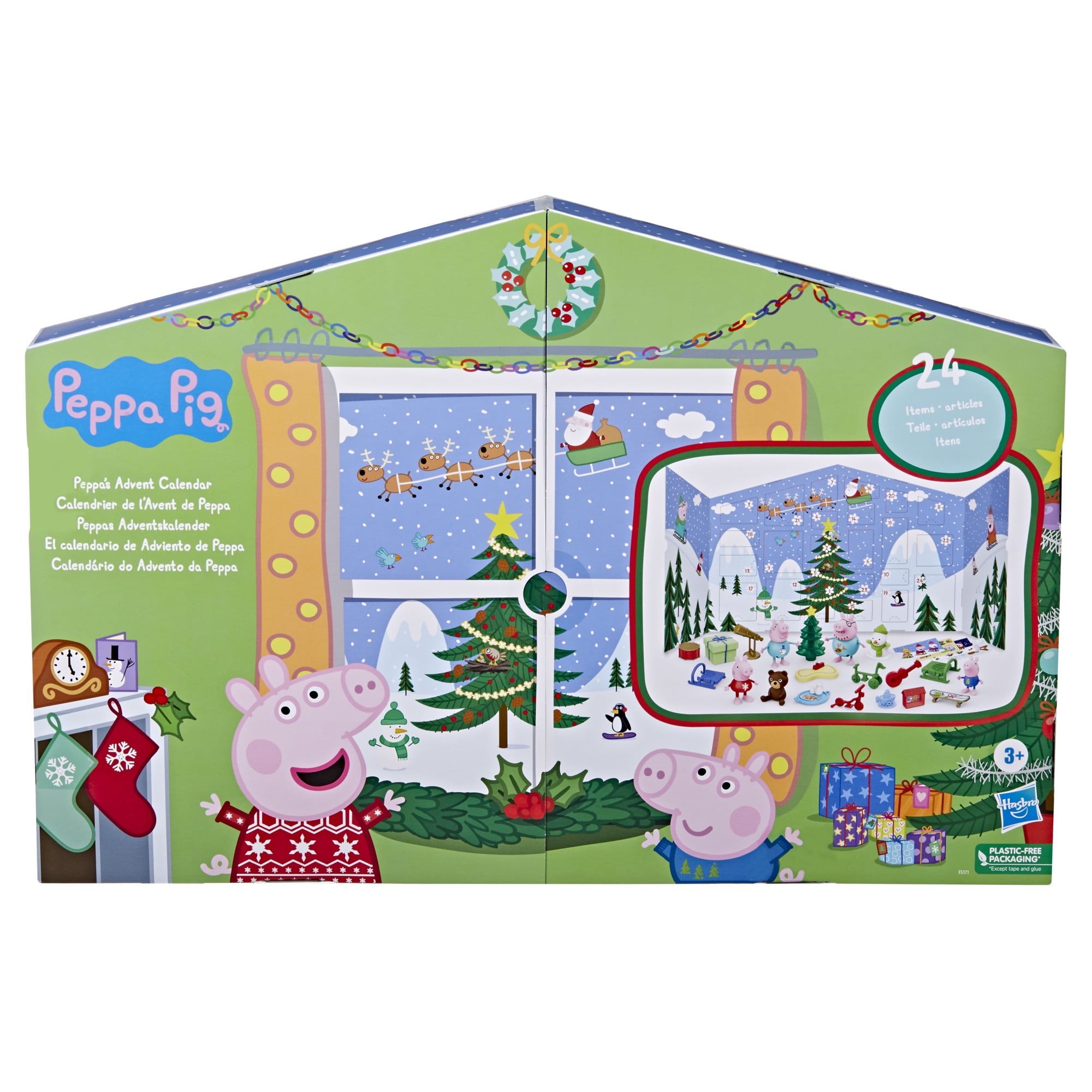 Peppa Pig Peppa’s Kids Advent Calendar, 24 Surprise Toys, 4 Holiday ...