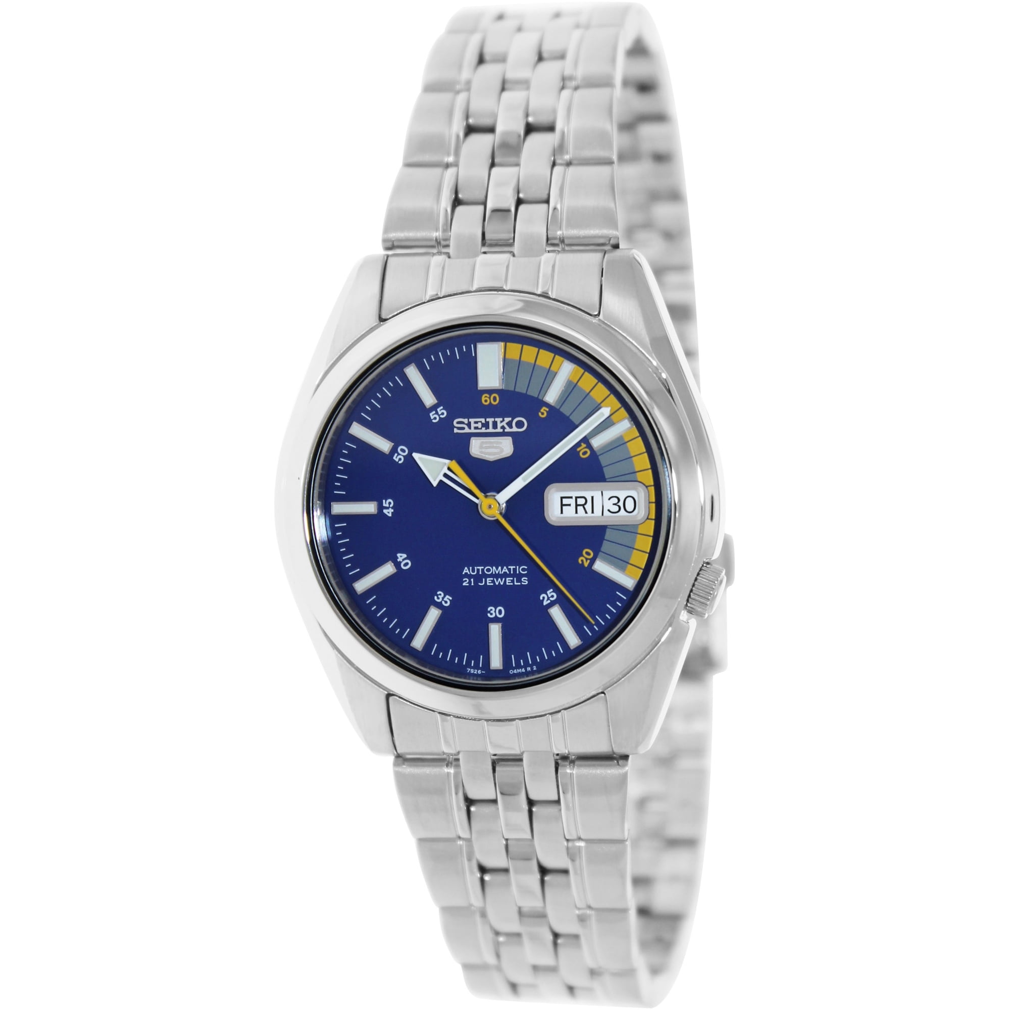 Click here for Seiko Mens 5 Automatic Snk371k Blue Stainless-Stee... prices