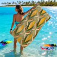 1Pc, geometric pattern decorative painting, yellow, green and brown ...
