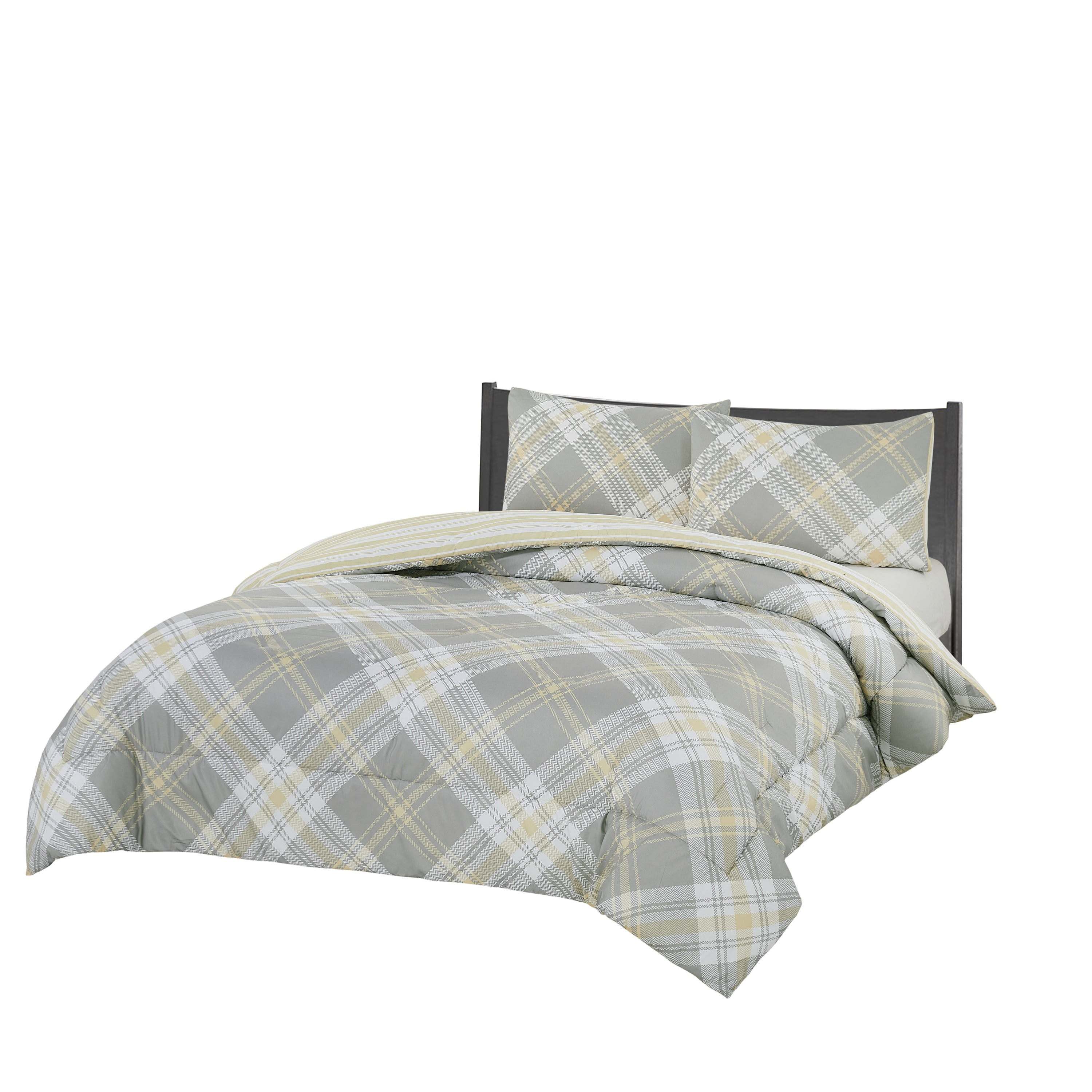Chaps Boys Comforter Set 2-Piece Reversible Microfiber Kids Plaid ...