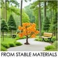 BESTYASH Lifelike Orange Artificial Trees for Model Railroad Autumn ...