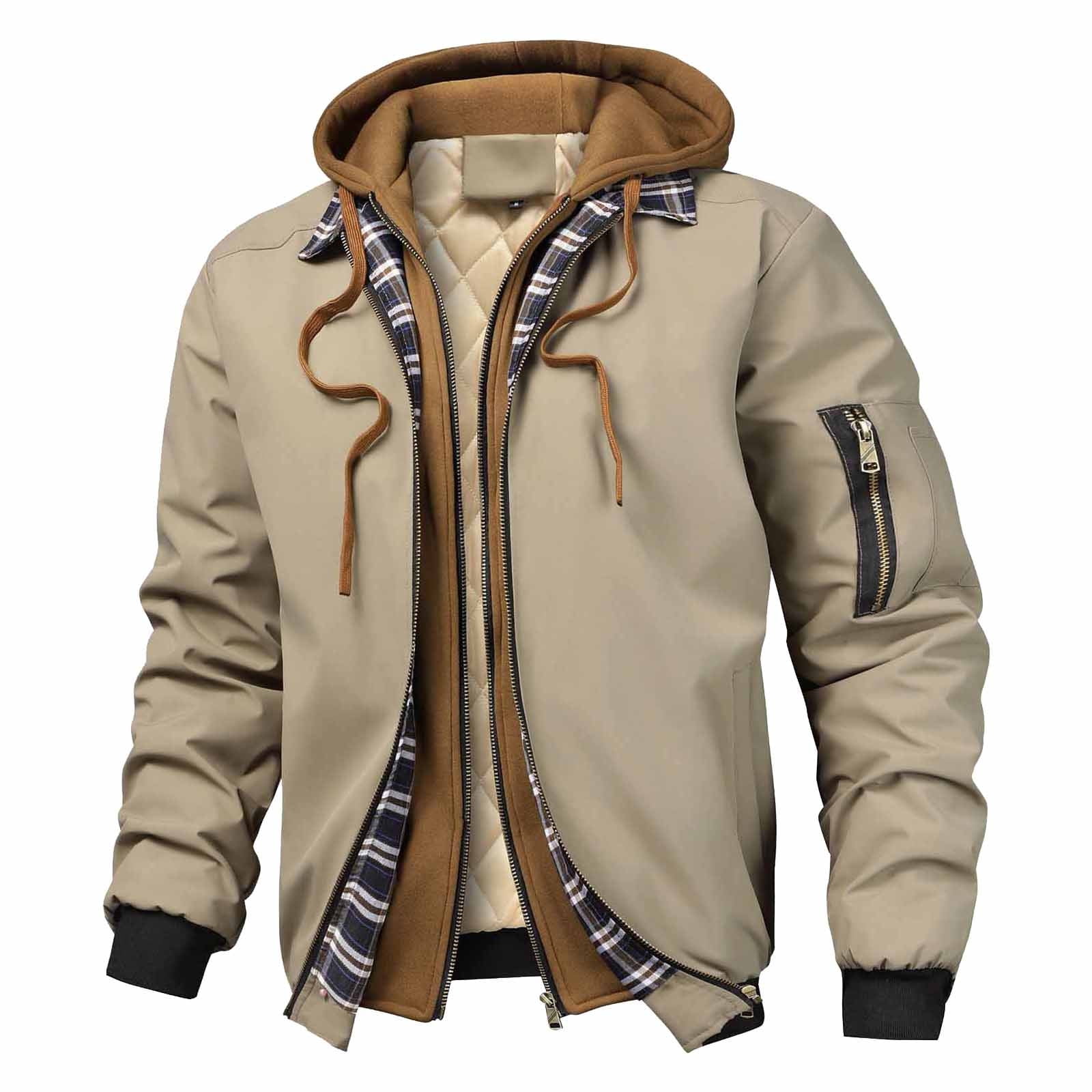 Click here for Zhonghui Mens Long Sleeve Bomber Jackets Fake Two-... prices