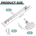 2Pcs Stainless Steel Window Lock Latch Adjustable Window Stopper ...