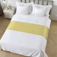 Bed Runner Yellow Stripes Grain Bedding Scarves Soft Decorative Bed ...