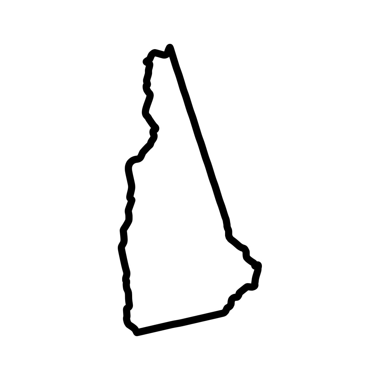 New Hampshire Outline Sticker Decal Die Cut - Self Adhesive Vinyl ...