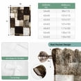 Black Brown Lattice Patchwork Tie Up Curtains for Window, Thermal ...