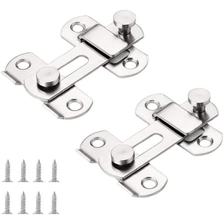 HUSERYT 2 Pieces Door Latch Gate Latch Stainless Steel Latch Sliding ...
