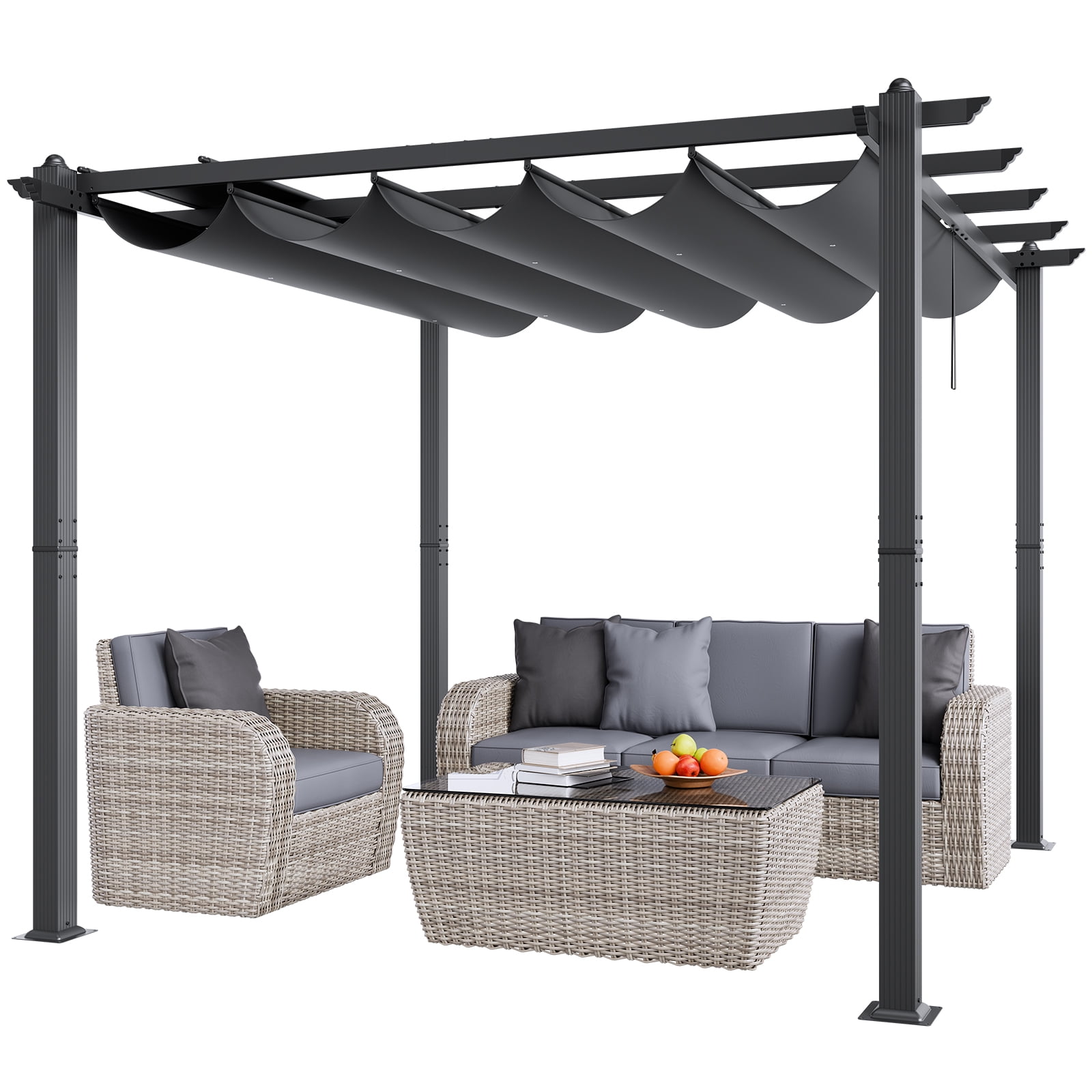 Click here for Vevor 10x10 Outdoor Retractable Pergola With Sun S... prices