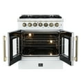 Forno Galiano 30-inch Freestanding French Door Dual Fuel Range White ...