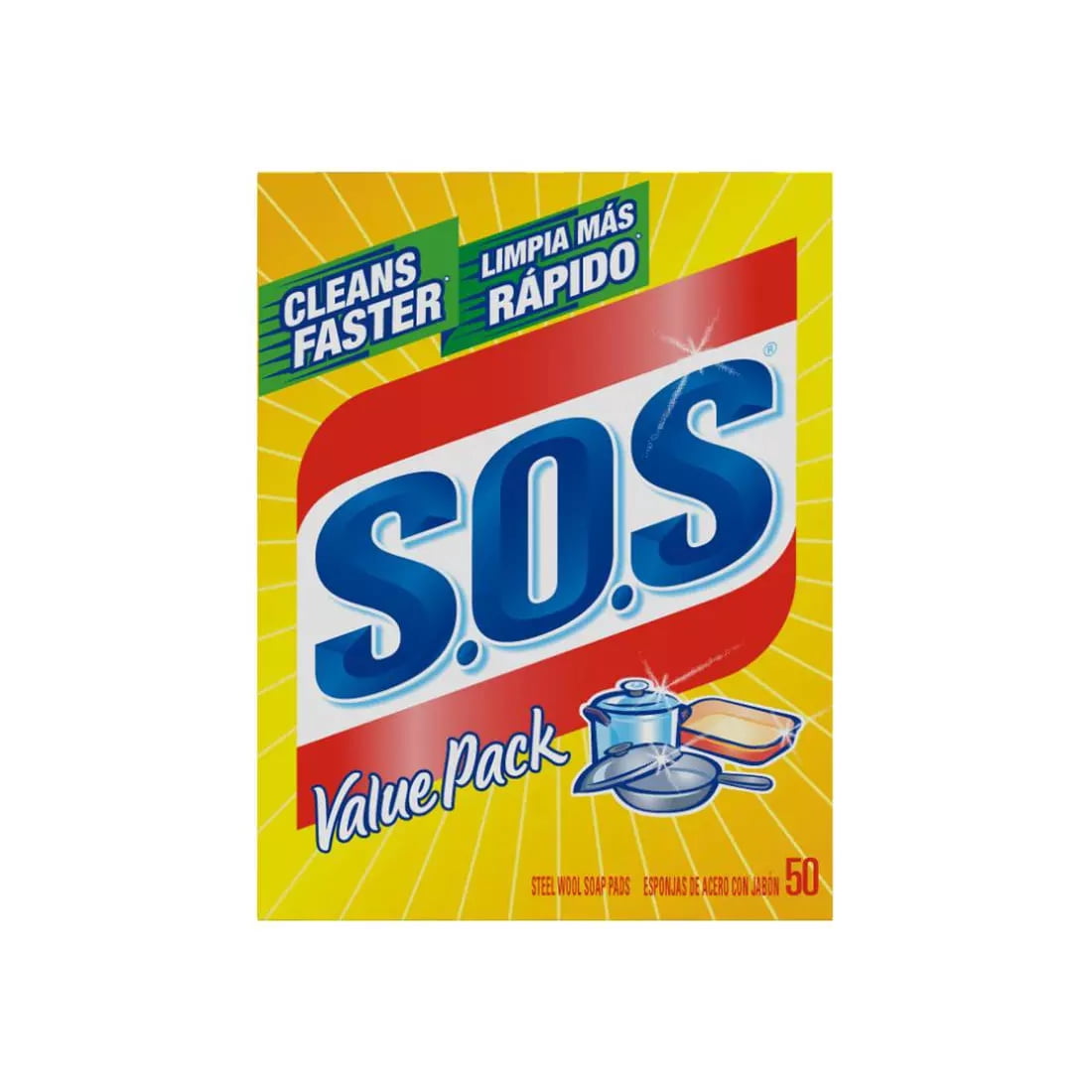 S.O.S. Steel Wool Soap Pads 50 per Box - Walmart.com