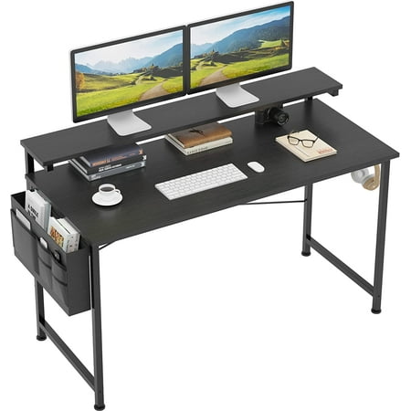 Computer Desk with Adjustable Monitor Stand, 39 inch Home Office Desks ...