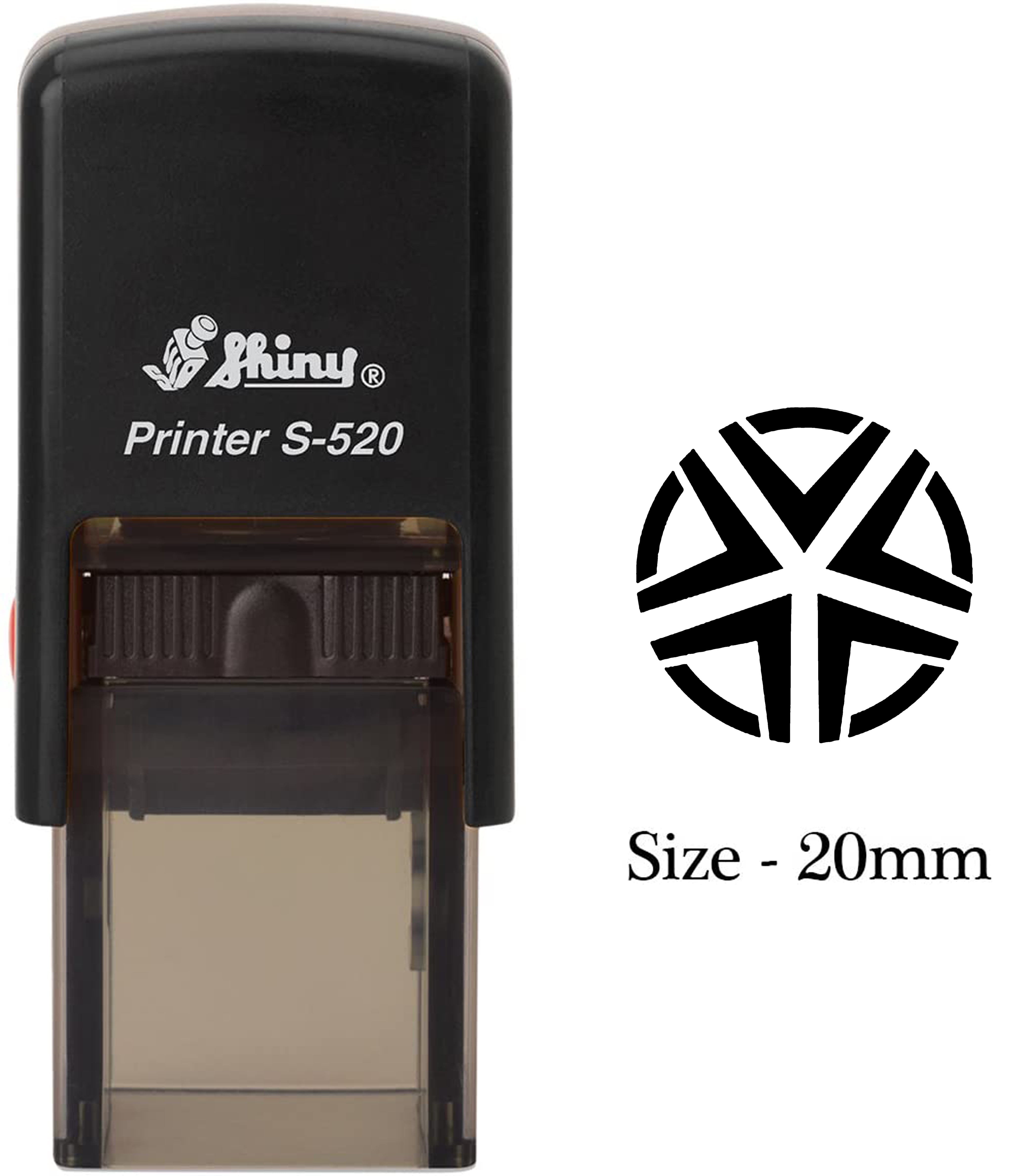 eloria Star Symbol Black Ink Self Inking Rubber Stamp Office ...