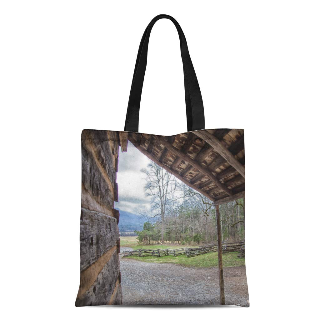 SIDONKU Canvas Bag Resuable Tote Grocery Shopping Bags Brown View of ...