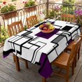 Abstract Geometric Lines Art Table Cloth 52x70in, Waterproof Rectangle ...