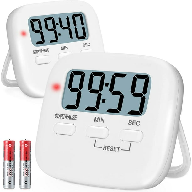 2 Pack Egg Timer Digital Timer for Kids, Stopwatch Magnetic Timers for ...