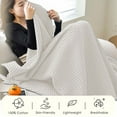 1 pc Cool Cotton Rayon Breathable Spring Blanket Lightweight Design for ...