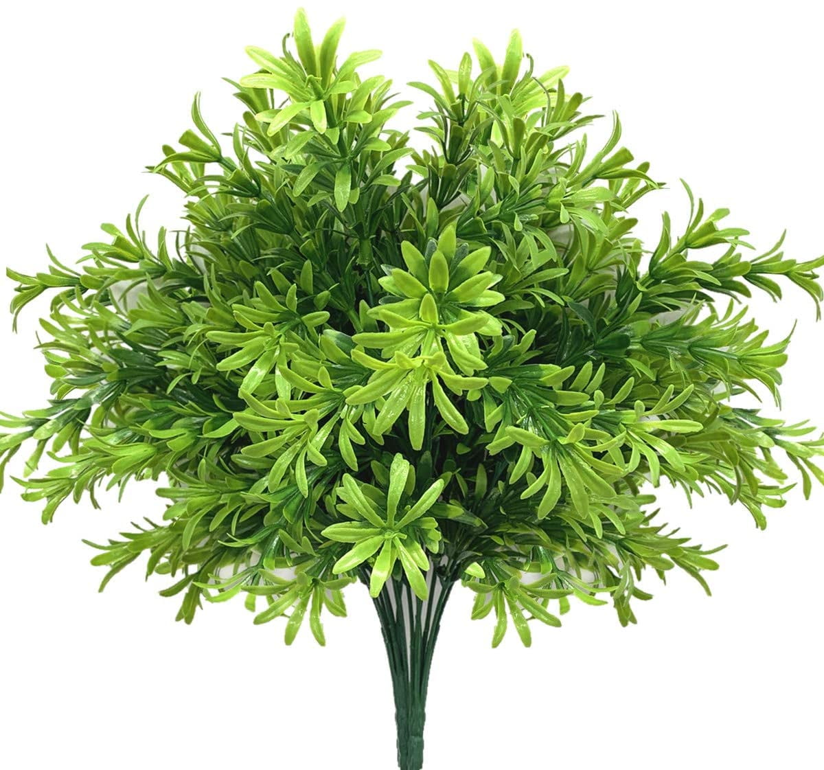 Morttic Artificial Shrubs Bulk, Plastic Plants Aquatic Grass Fake Green ...