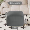 Square Grid Dark Grey Stuffed Pouf Ottoman Foot Rest - Walmart.com
