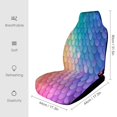 Colorful Fish Scale Pattern Set of 2Pcs Car Seat Covers Easy Clean ...