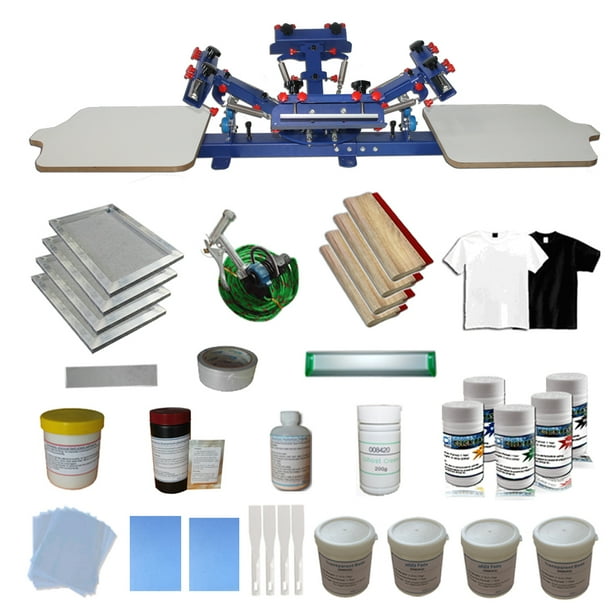 Techtongda 4 Color Screen Printing Press with Materials Starter Screen ...