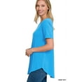 Zenana Women And Plus Short Sleeve Round Neck And Hem Relaxed Fit Casual