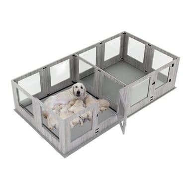 "BingoPaw Large Inside Puppy Pen, Clear Playpen Fence Kennel, 32 ...