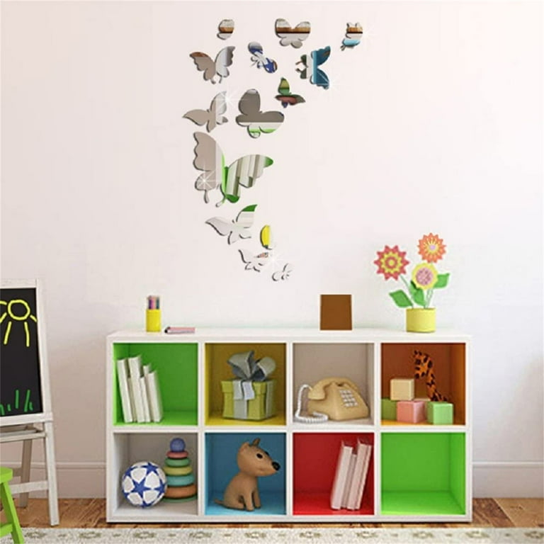 1 Set of Butterfly Wall Stickers Walmart Savings Wall Decor Eguiwyn Wall Home Three 3D Set a Sticker Combination Decora Wall Sticker Butterfly Wall