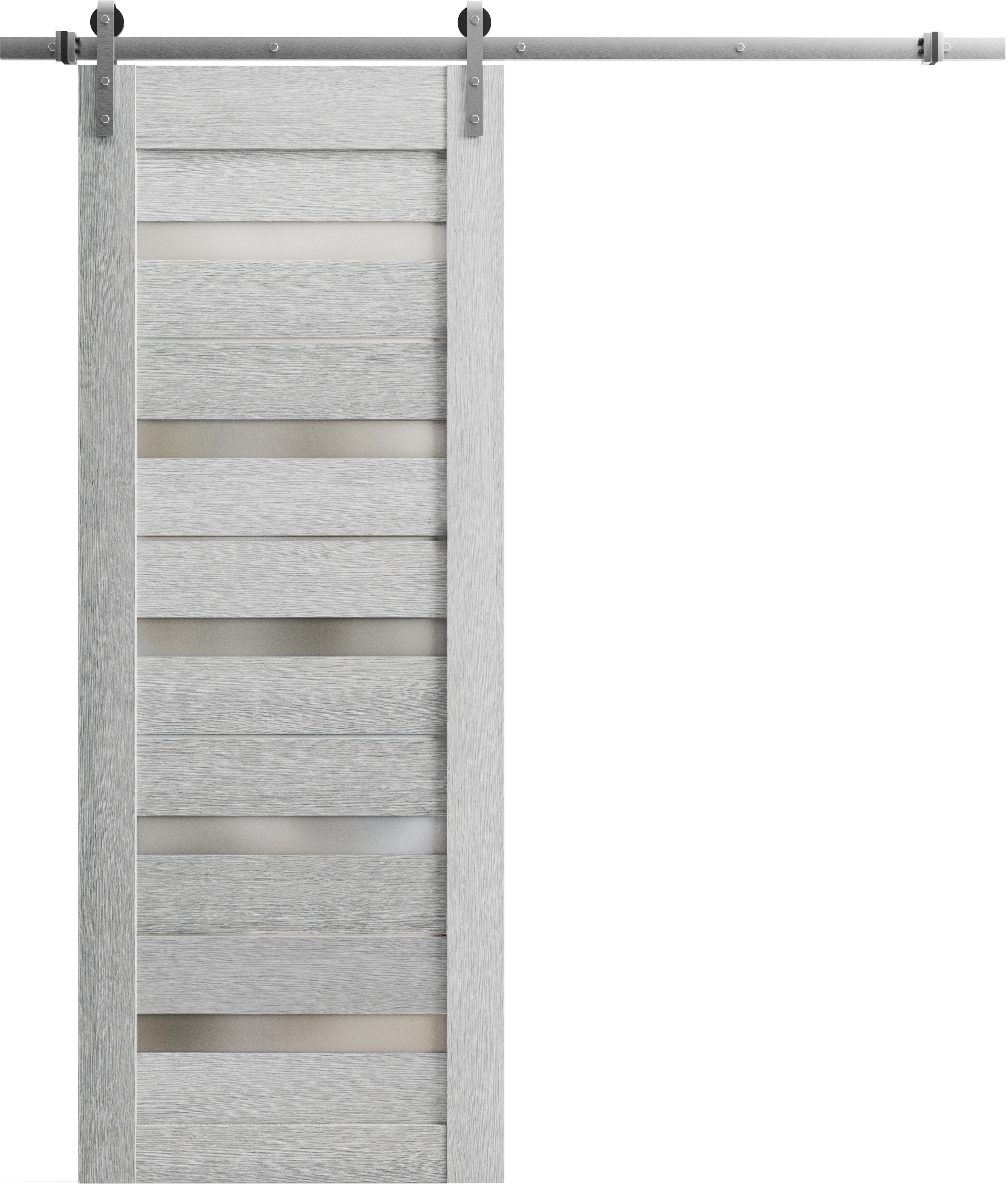 Sturdy Barn Door 28 x 80 inches | Quadro 4445 Light Grey Oak with ...