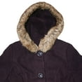 Croft & Barrow Women's Deep Purple Hooded Coat with Faux Fur (Medium ...