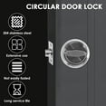 304 Stainless Steel Keyless Entry Door Lock - Round Recessed Handle ...
