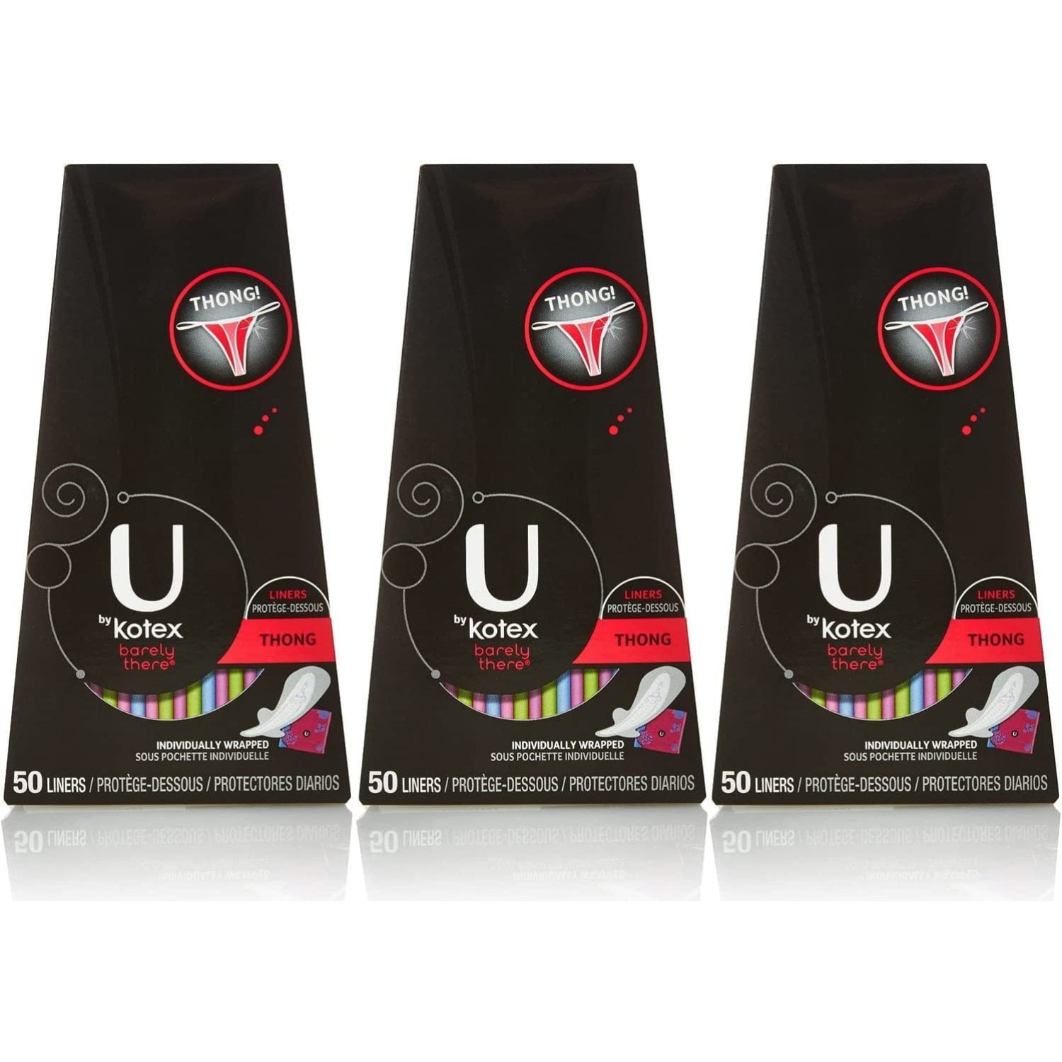 CintBllTer Barely Thong Pantiliners 50 ea (Pack of 3) - Walmart.com