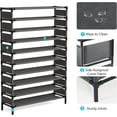 Metal 10-Tier Quality Shoe Rack, Large Capacity Organizer for 50 Pairs ...