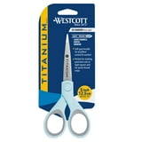Westcott Crafting Scissors, Titanium Bonded, 5" Micro-Tip, Light Blue ...