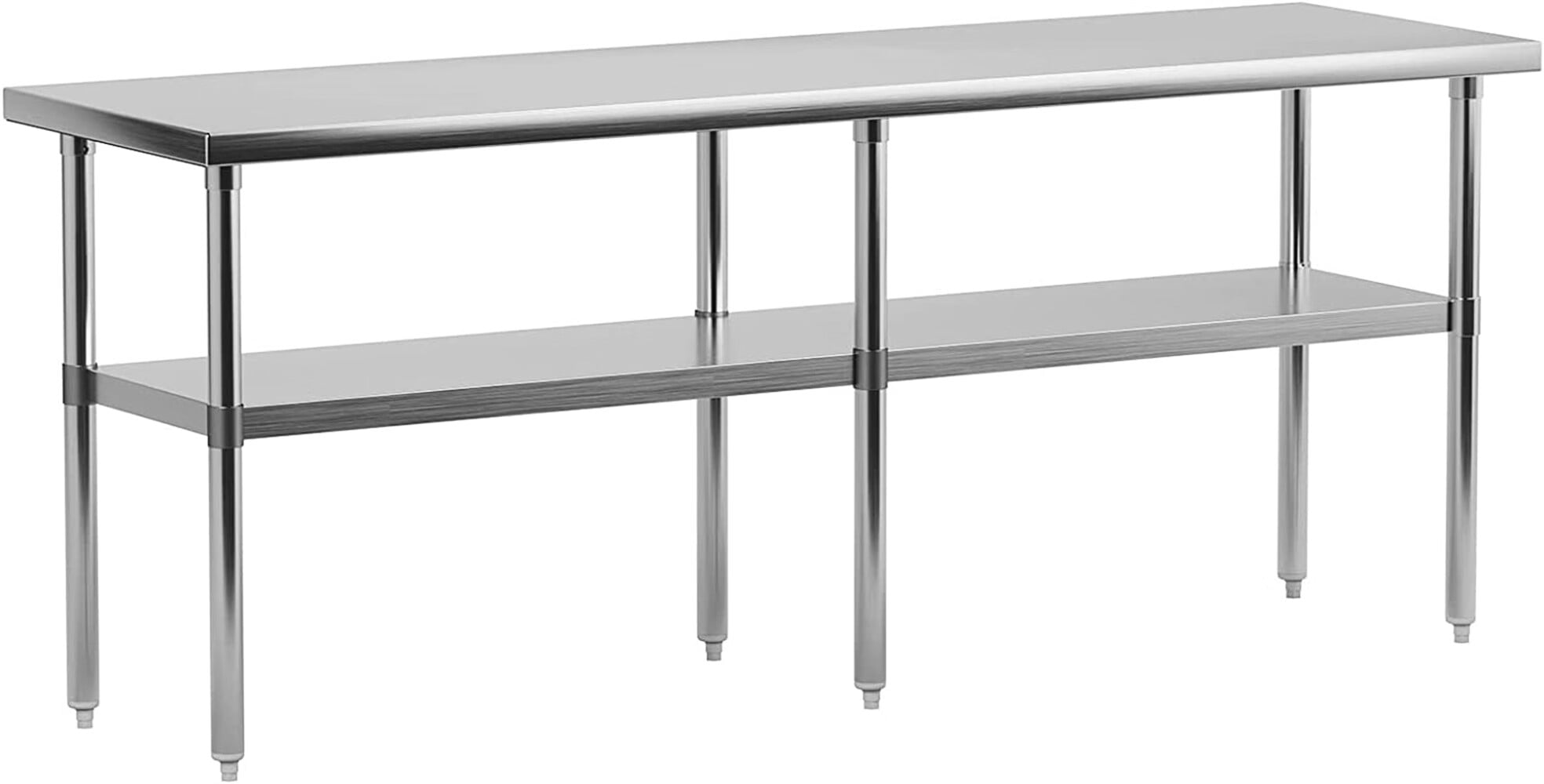 Zzistar Stainless Steel Work Table with Undershelf, 2 Tier Working ...